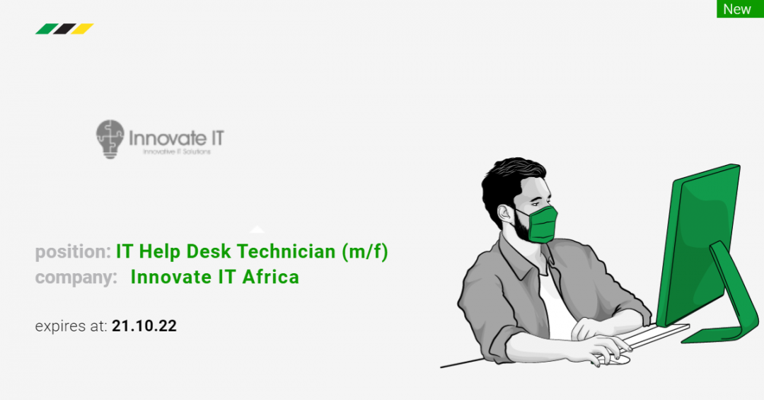 Innovate IT Africa: IT Help Desk Technician (m/f), Maputo - emprego.co.mz