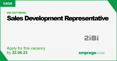2iBi software: Sales Development Representative, Vários Locais - emprego.co.mz