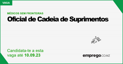 Médicos Sem Fronteiras: Oficial de Cadeia de Suprimentos, Maputo ...