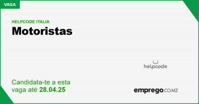 Helpcode Italia: Motoristas, Vários Locais - emprego.co.mz