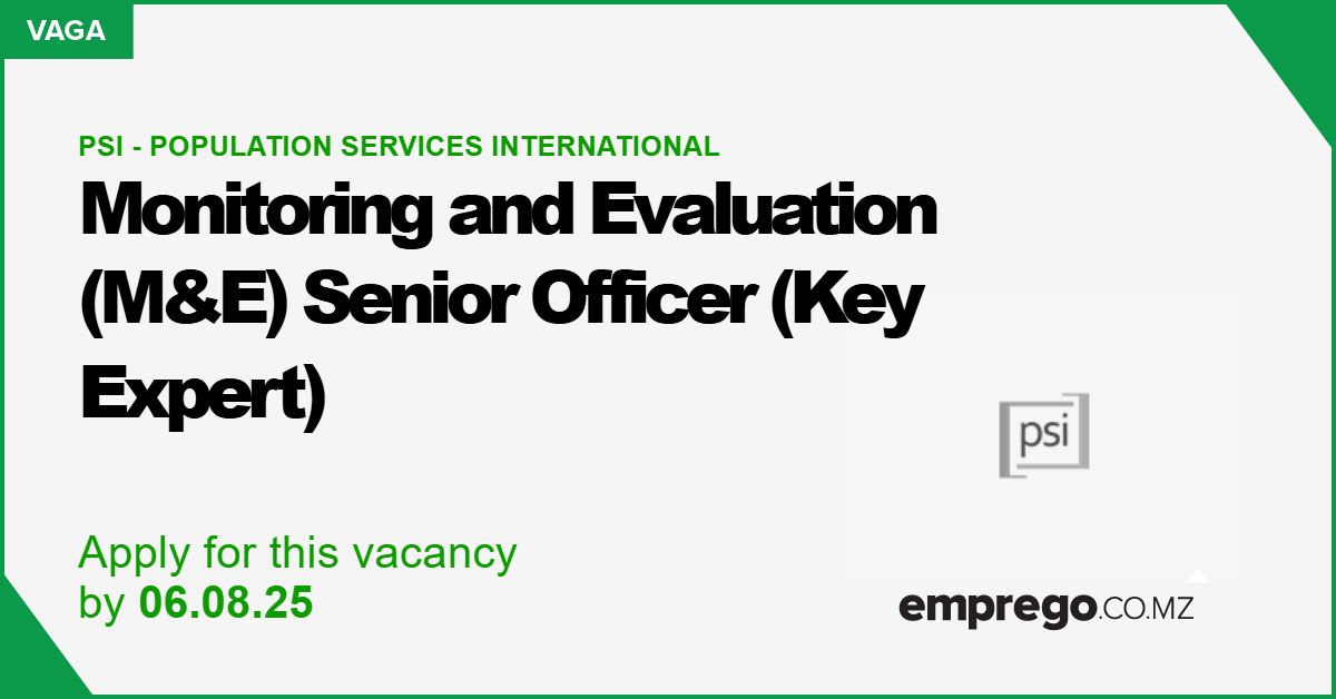 PSI – Population Services International: Monitoring and Evaluation (M&E ...