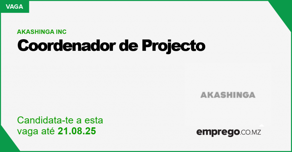Akashinga INC: Coordenador de Projecto, Sofala - emprego.co.mz